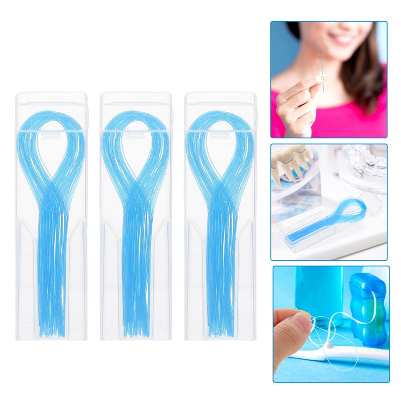 150Pcs Floss Threaders Braces Floss Threaders Portable Dental Floss ...