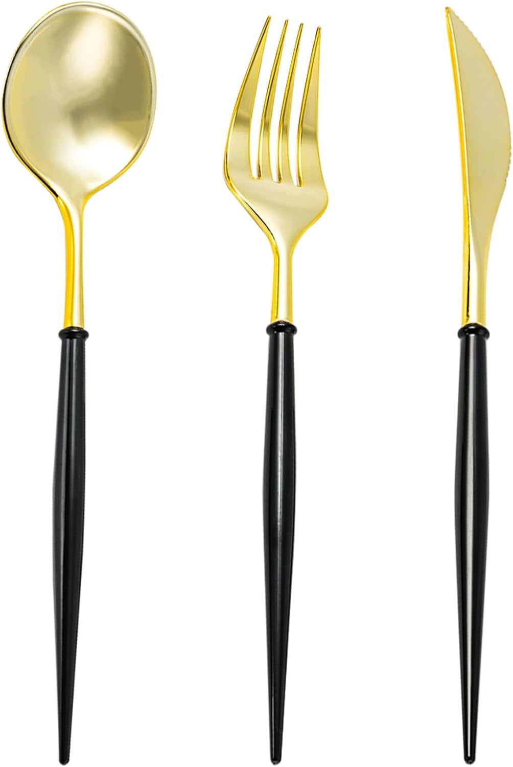 150Pcs Gold Plastic Silverware - Gold Single-Use Utensils Kit including ...