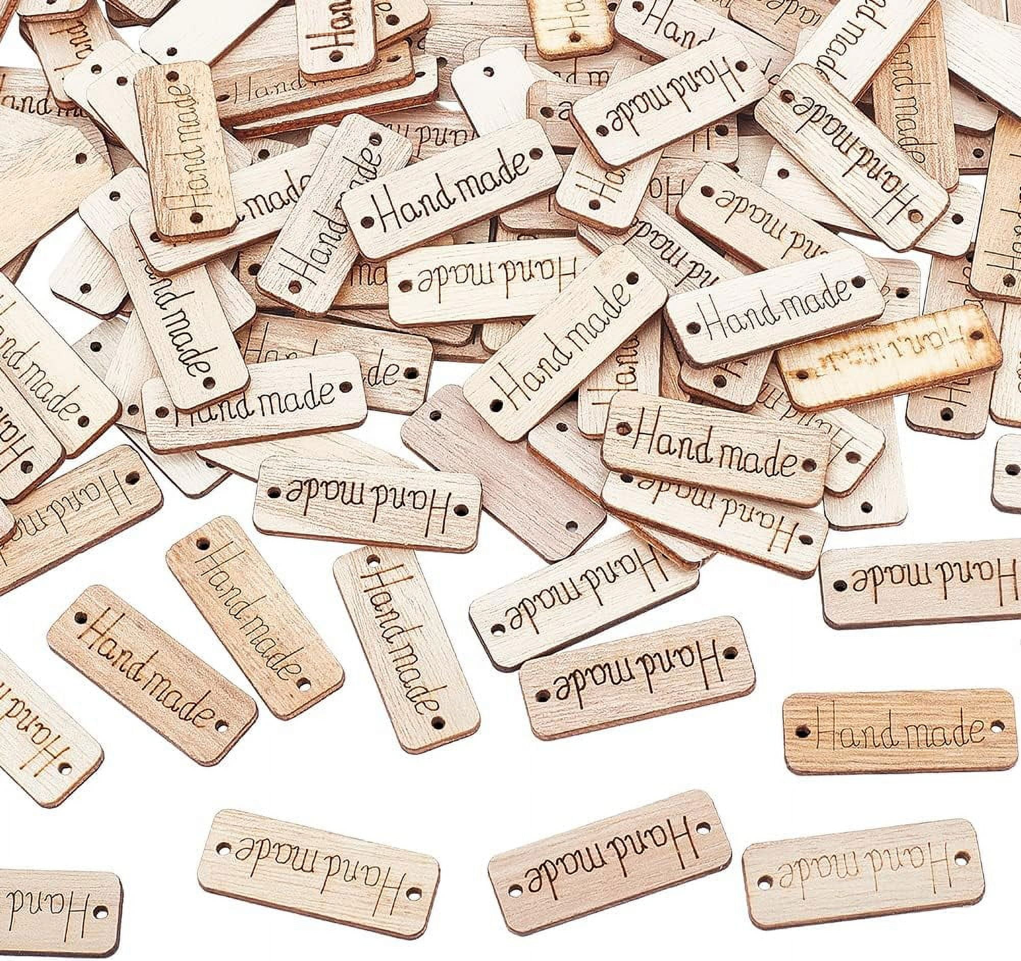 150Pcs Handmade Wood Tags Natural Rectangle Wood Labels Carved with ...