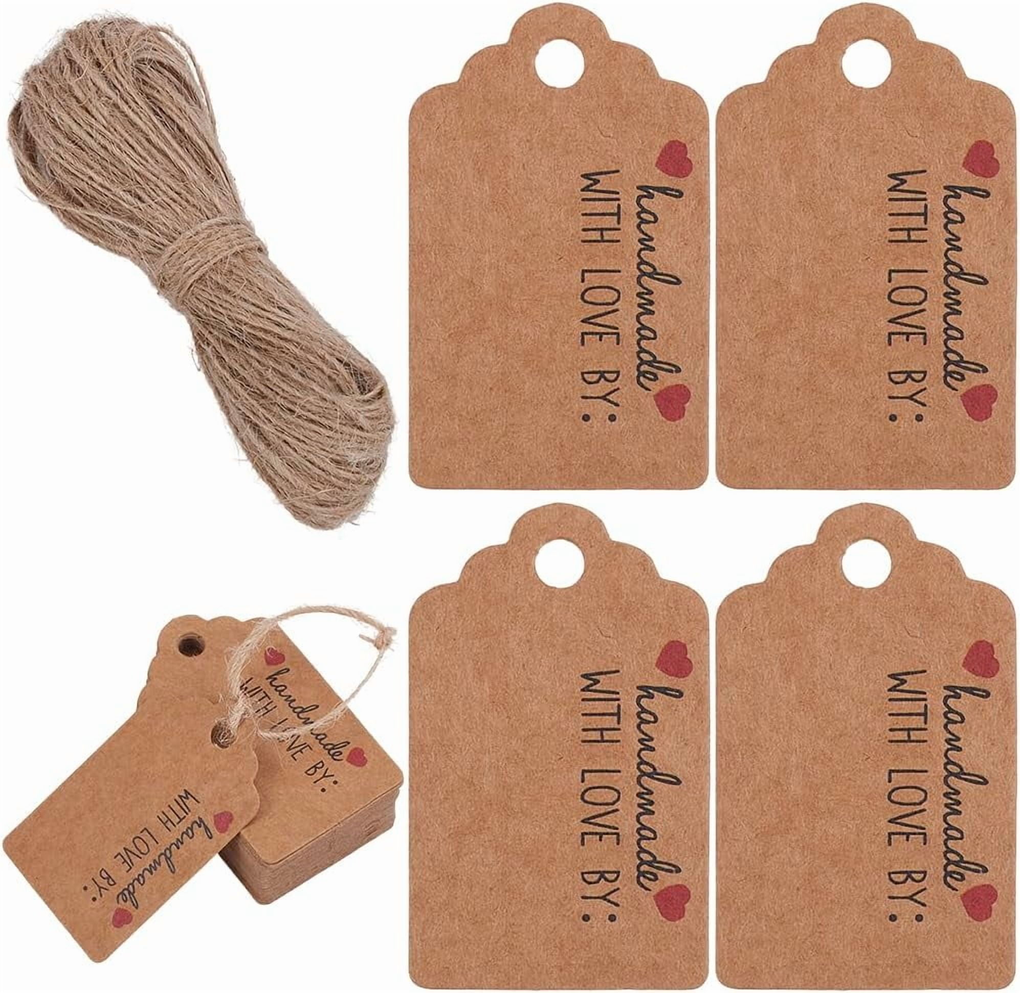 150Pcs Heart Gift Tags Bulk Present Tag Labels 5 x 3cm BurlyWood ...