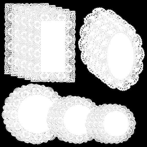 150Pcs Paper Doilies Assorted Sizes White Lace Paper Doilies Disposable ...