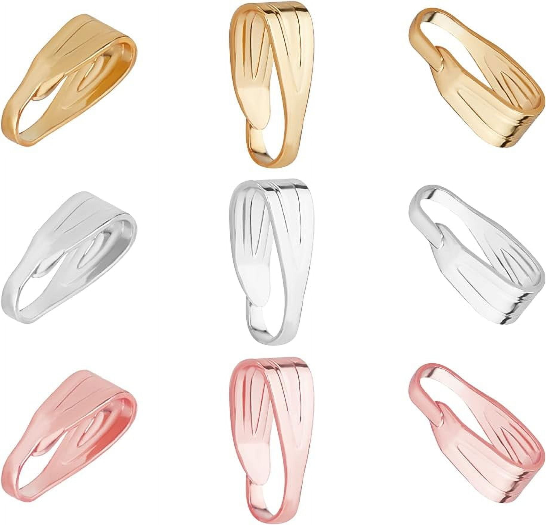 150Pcs Pinch Clip Clasp Bail Brass Snap Bail Hook Necklace Clasps ...