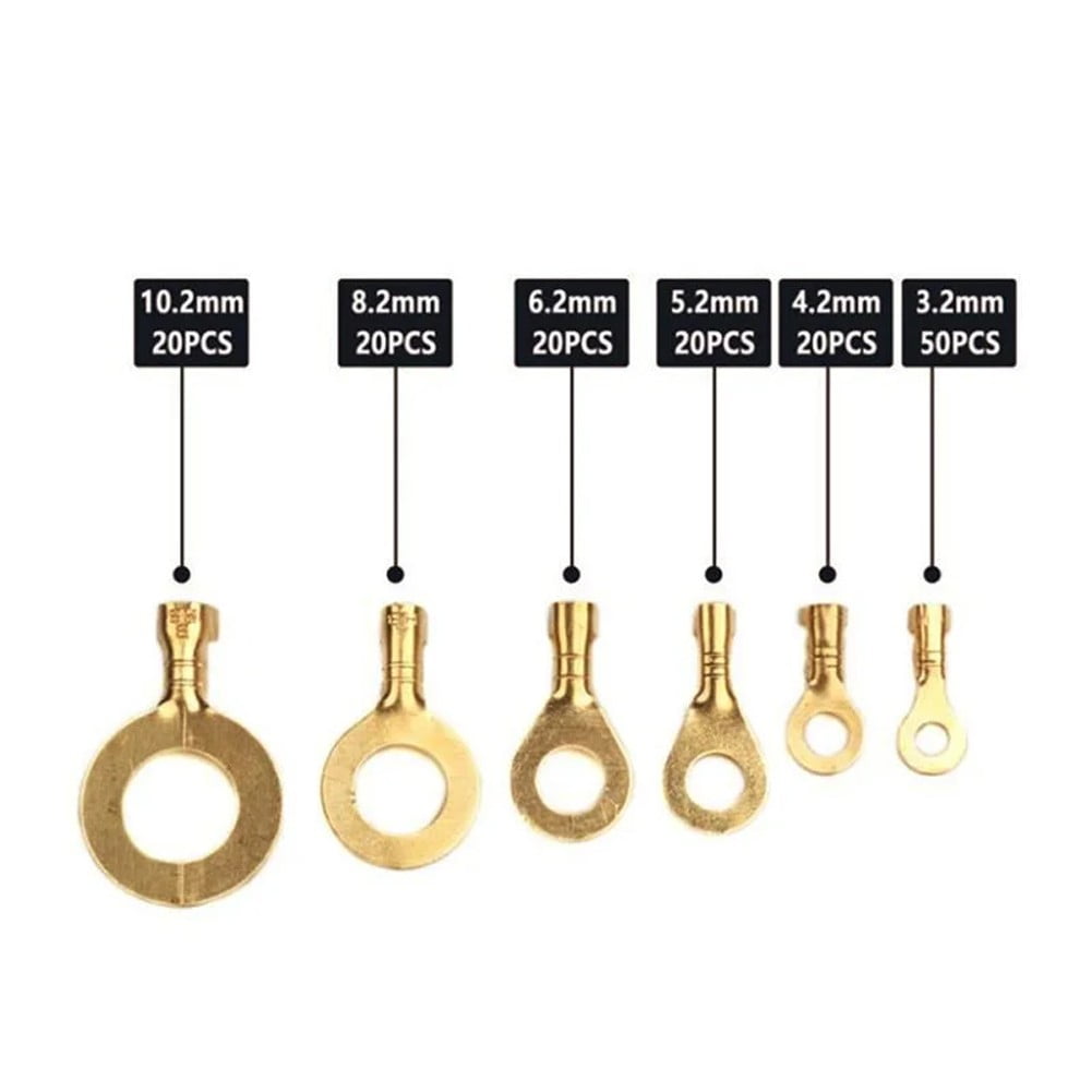 150Pcs Ring Cable Lug Ring Eye Terminal M3-10 Bare Terminal - Walmart.com