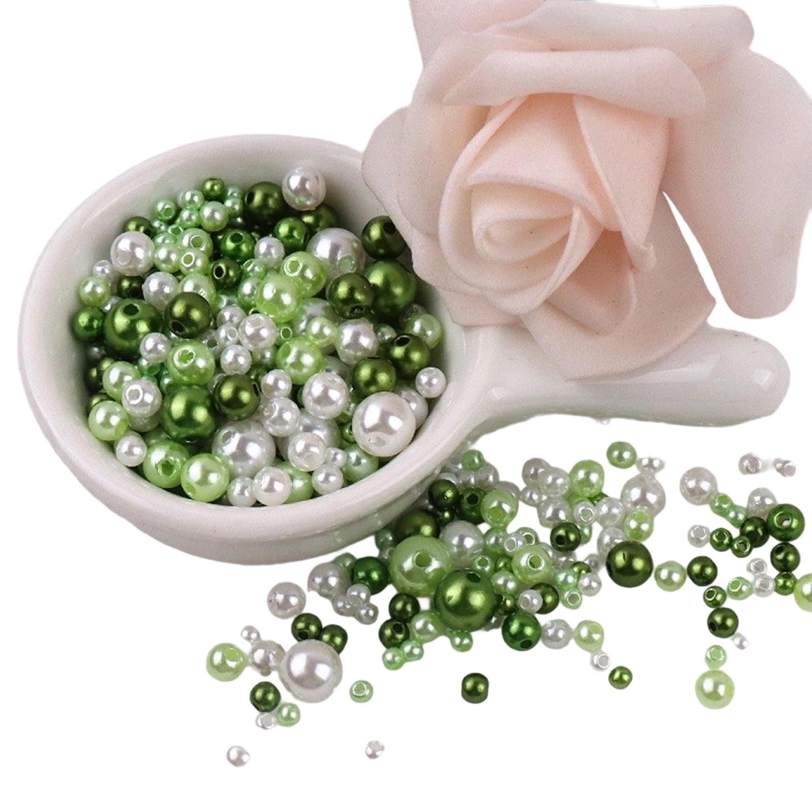 150Pcs Round Artificial Pearls 3mm-8mm Imitation Pearls Beads for Craft ...