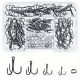 150Pcs Treble Hooks Set, High Carbon Steel Fishing Hooks Replacement ...
