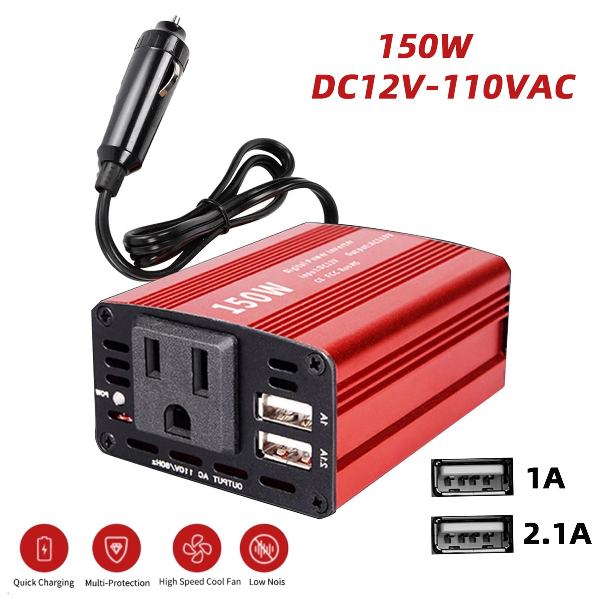 150W Automotive Electronics Car Charger Vehicle Inverter Output Power ...