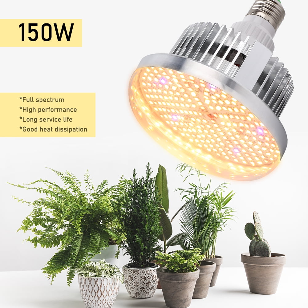 150W LED Grow Light Bulb, Full Spectrum Sunlike Plant Grow Light for ...