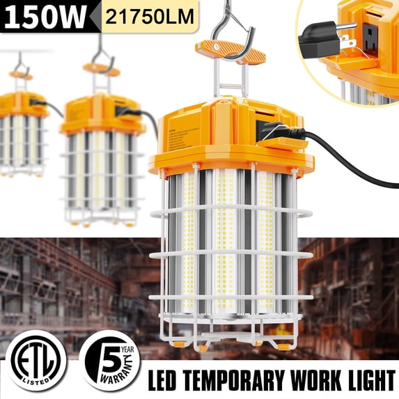 150W LED Temporary Work Light 22500Lm Linkable Construction Jobsite ...