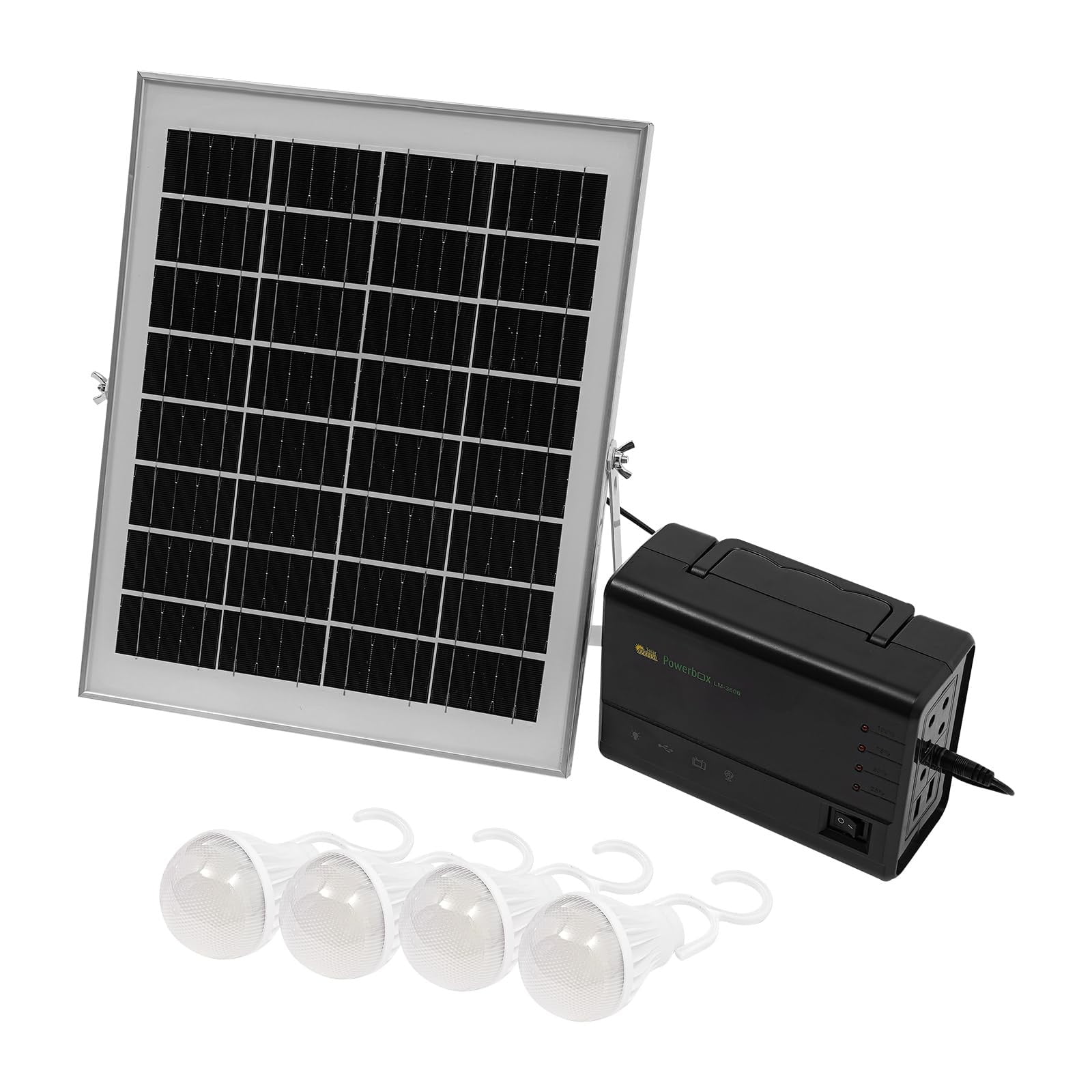 150W Solar Power Inverter with 4 * 12V LED Bulbs & Panel, Portable ...