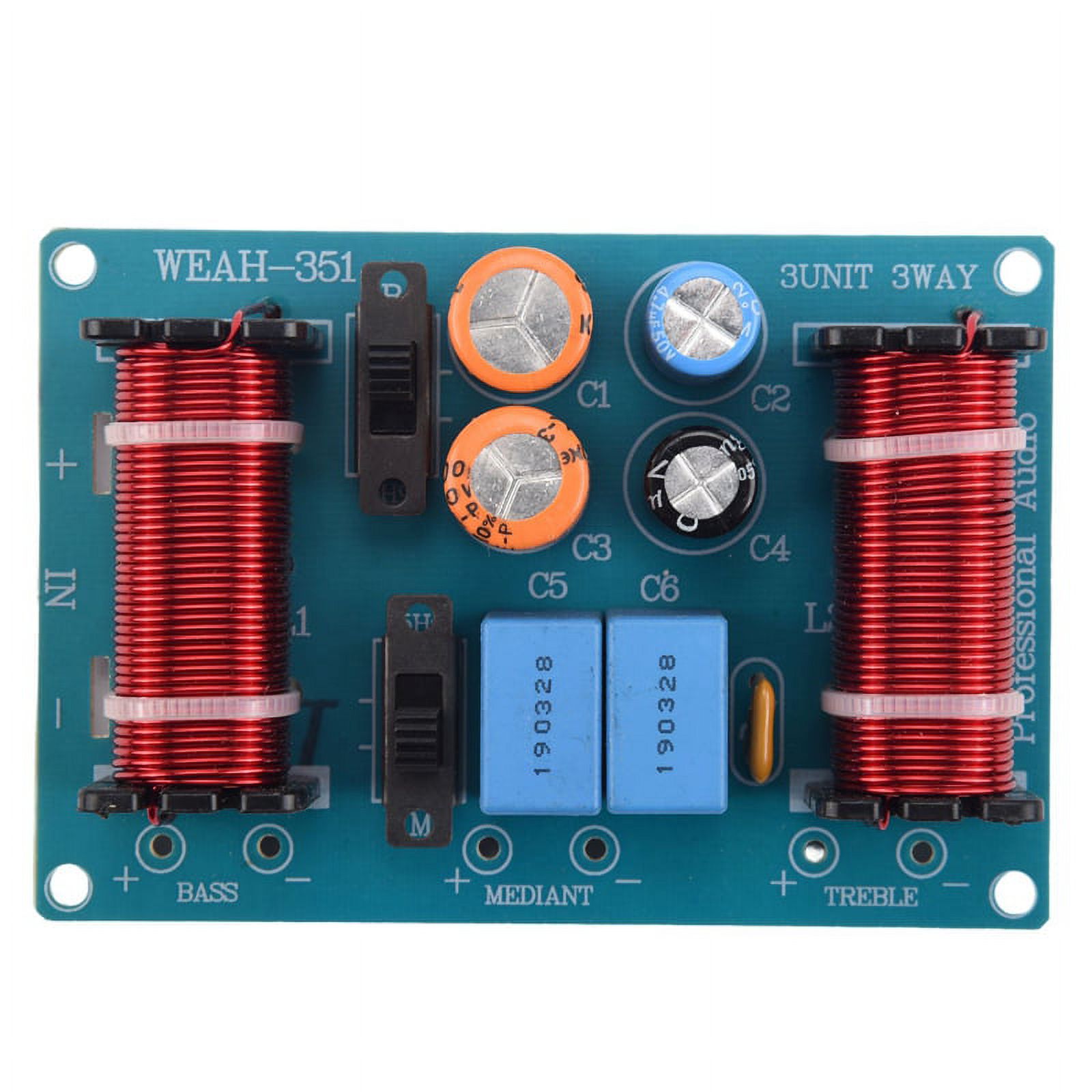 150W Speaker Crossover 3 Way High-Low 4-8 Ohm Frequency Divider for ...