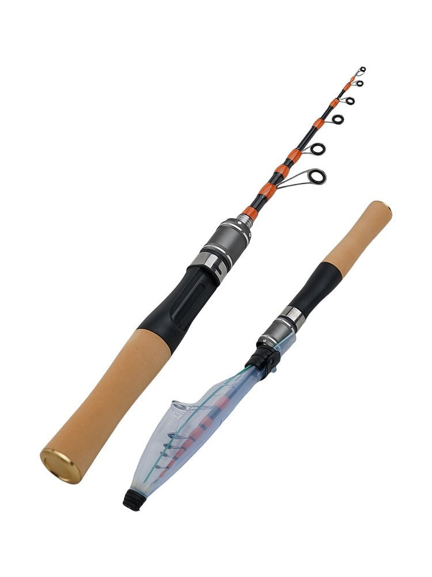 150cm Portable Telescopic Fishing Rod Carbon Fiber River Shrimp Carp ...