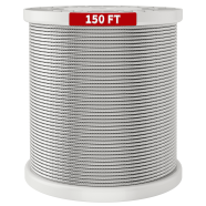 BENTISM T316 Stainless Steel Cable Steel Wire Rope 1/8" 300 ft 7x7 ...