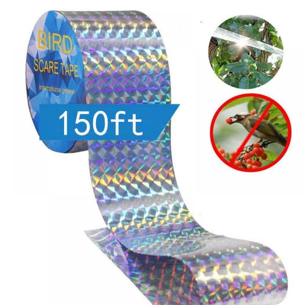 150ft Bird Deterrent Reflective Scare Tape Ribbon Holographic ...