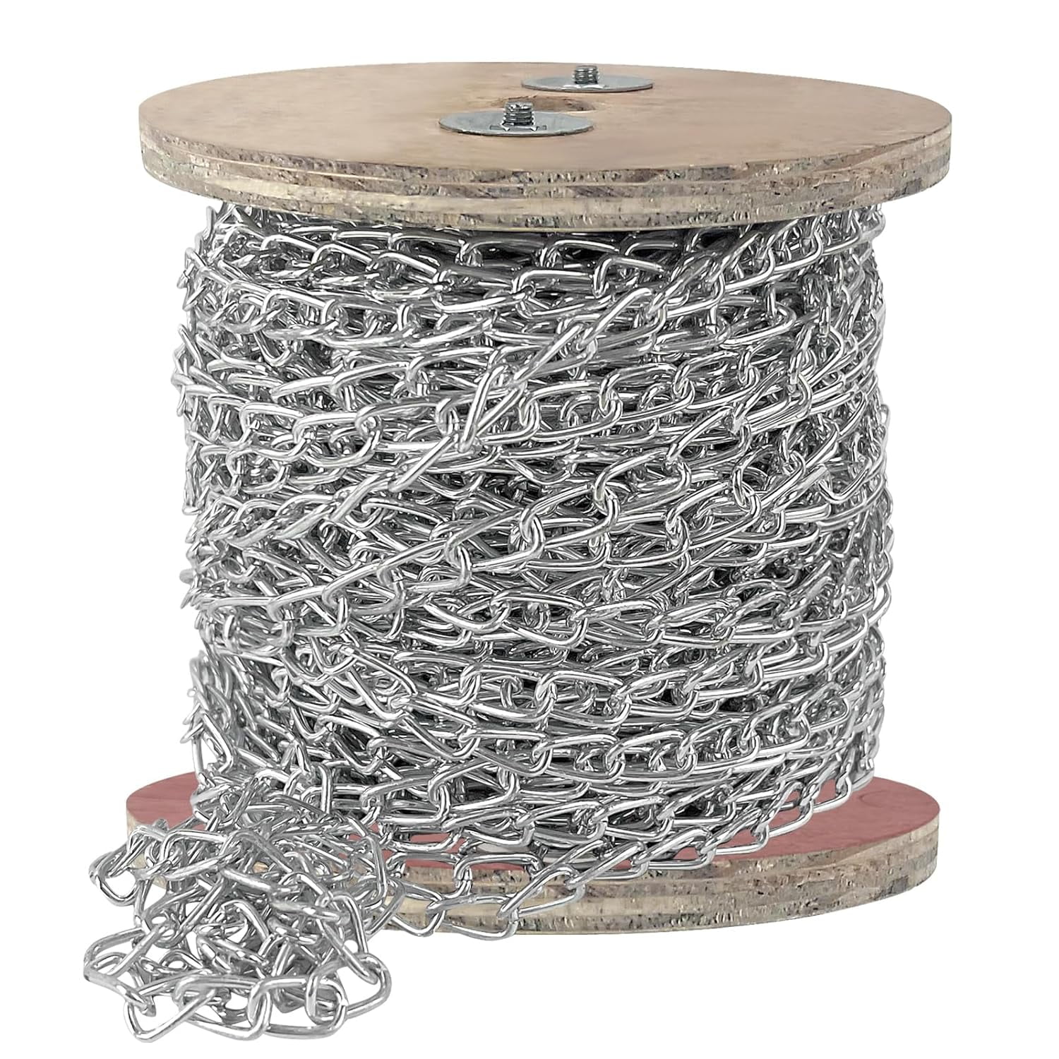 150ft Jack Chain, 2mm Galvanized Steel Link Chain with Spool Strong ...