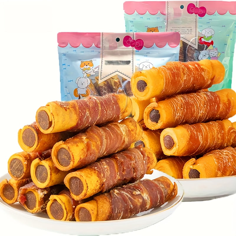 150g/5.29oz Chicken/Duck Wrapped Cowhide Chocolate Stick, Meat Dog ...