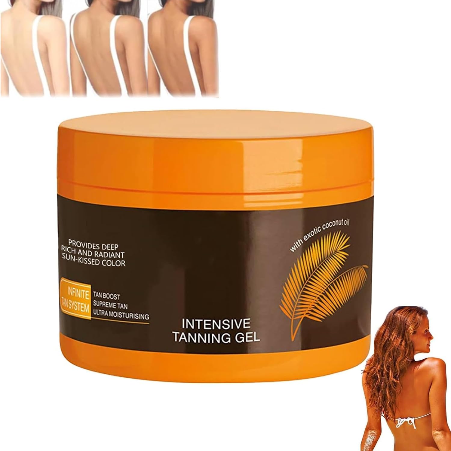 150g Intensive Tanning Luxe Gel,Tanning Accelerator Cream Gel,Natural Ingredients Carrot Oil ...