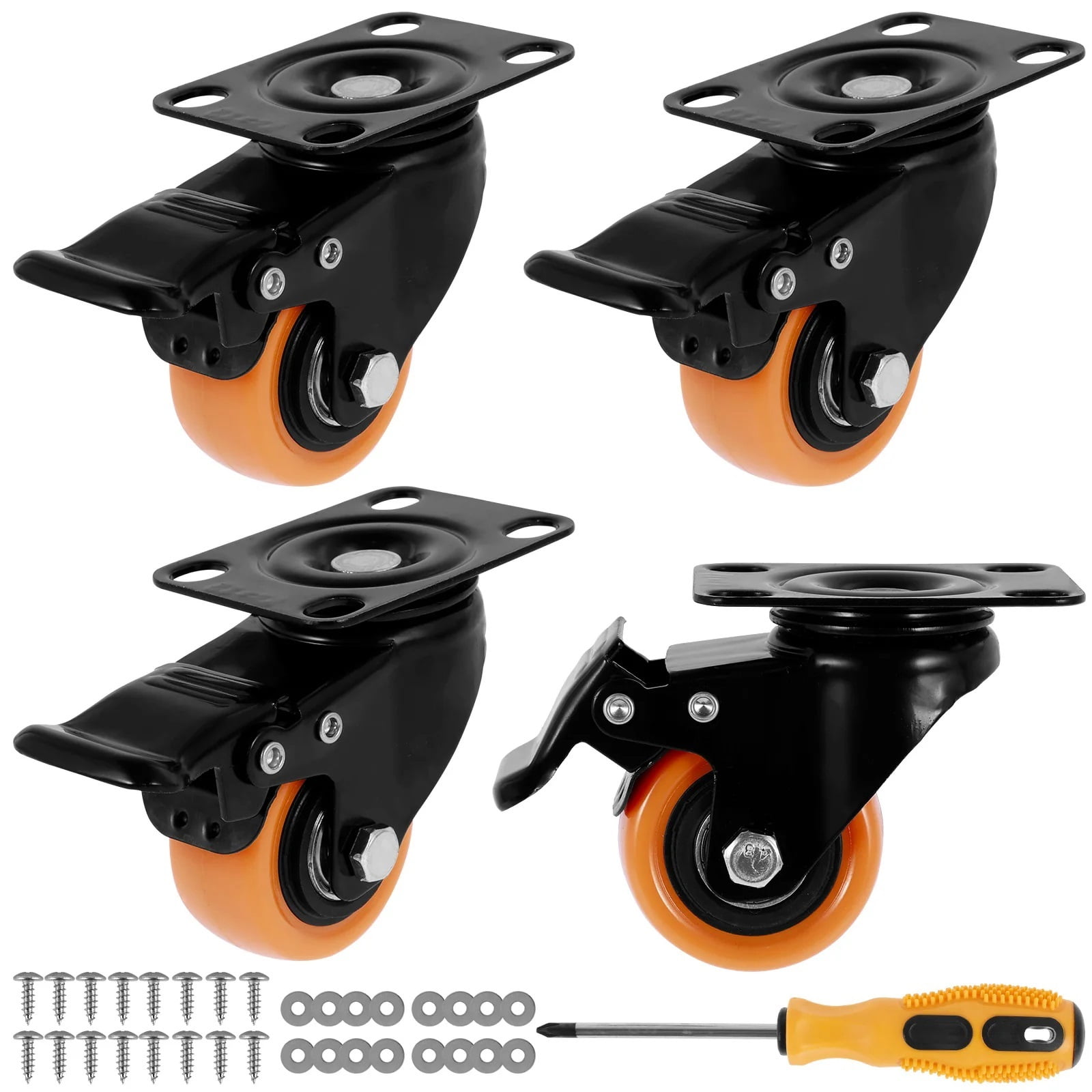 150lbs Load Capacity Furniture Casters Heavy Universal Mute Wheel ...