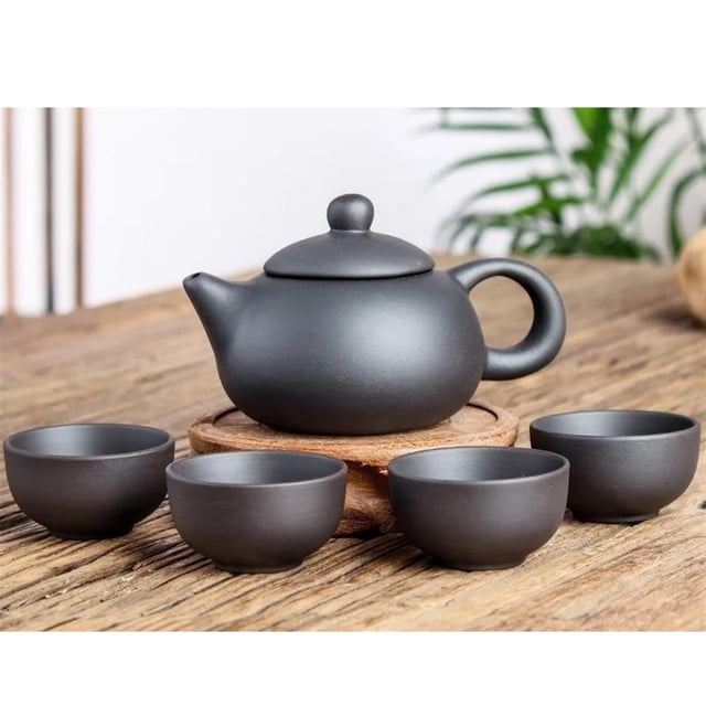 150ml Chinese Kung Fu Set Ceramic Teapots With 4 Tea Cup Sets Handmade ...