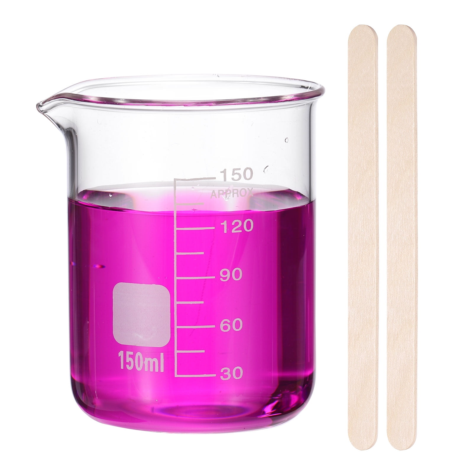 150ml Glass Beaker, Measuring Glass Beaker Graduated Borosilicate Lab ...