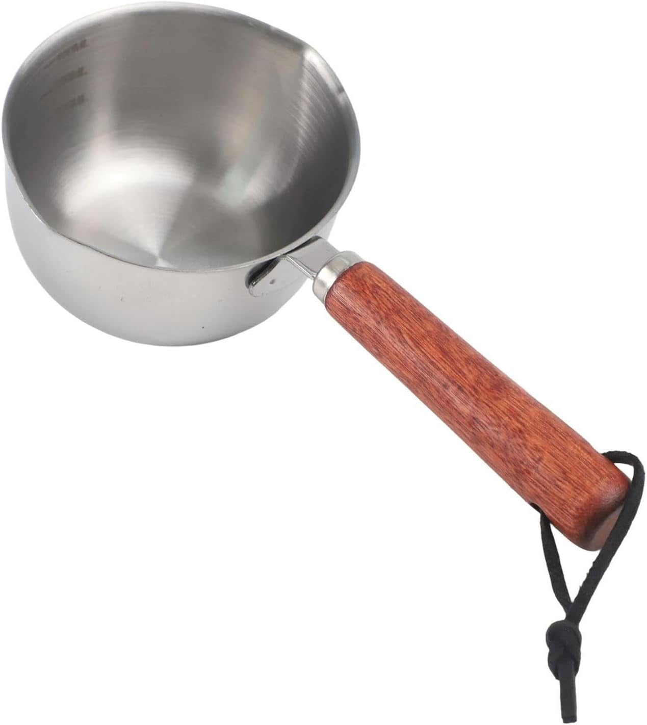 150ml Stainless Steel Milk Pot with Wooden Handle - Small Saucepan for ...