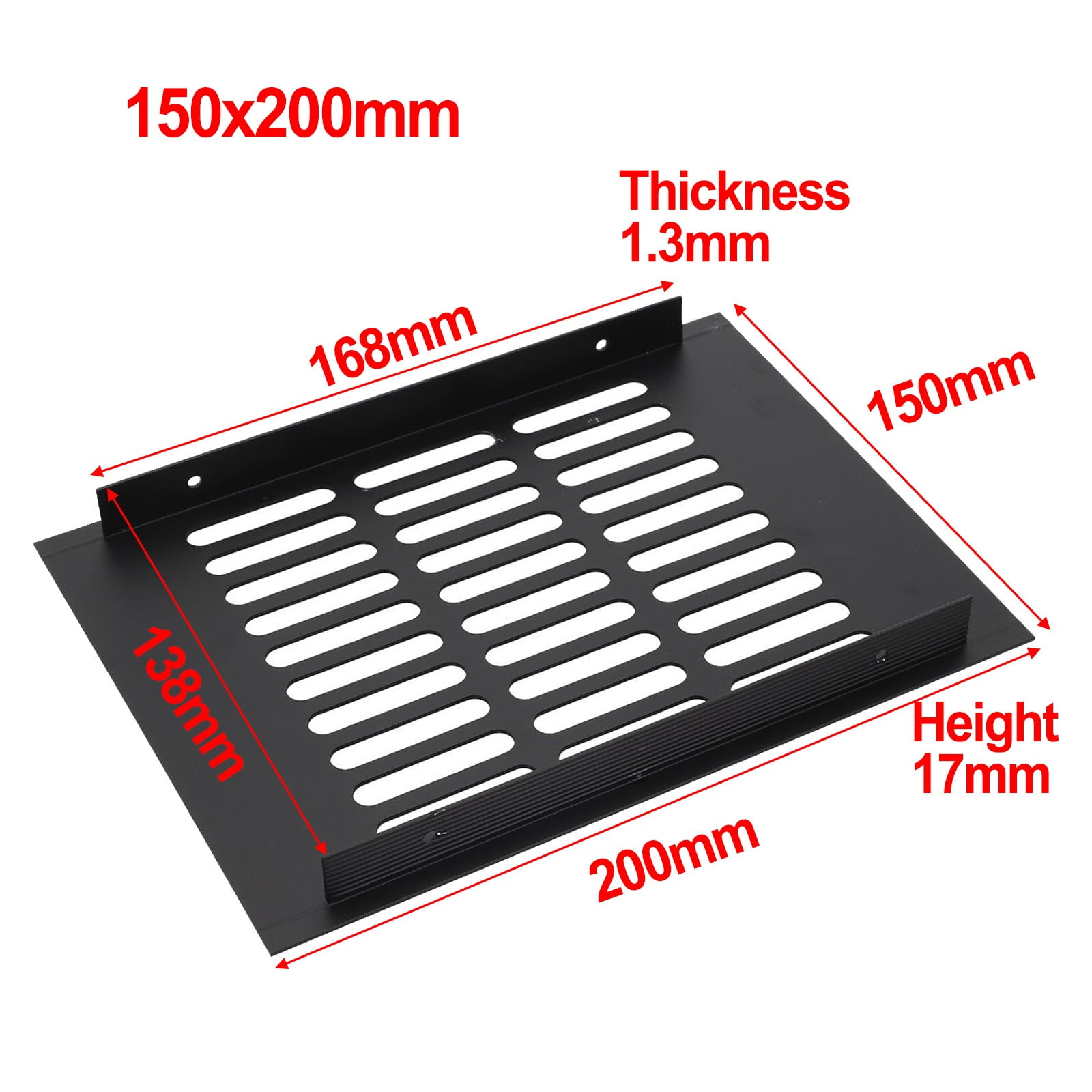 150mm Aluminium Rectangular Cabinet Wardrobe Air Vent Grille ...