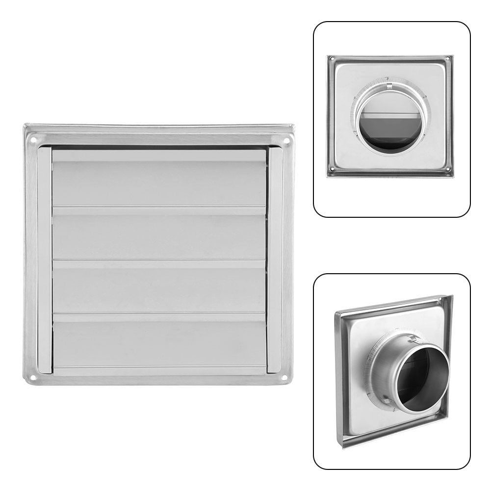 150mm Stainless Steel Air-Vent Duct Grill Wall Square Tumble Air-Outlet ...