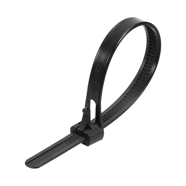 150mmx7.2mm Black Reusable Cable Ties Adjustable Nylon Zip Ties Wrap 50 ...