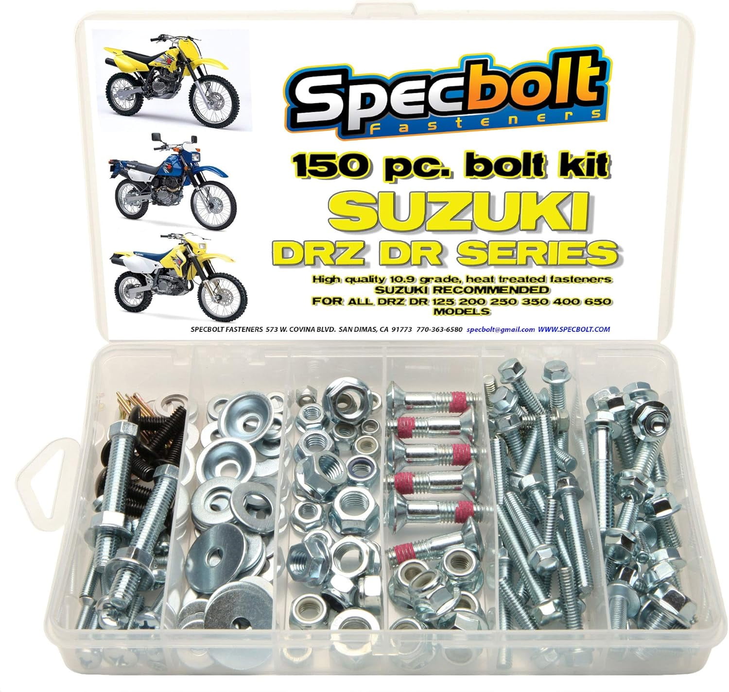 150pc Specbolt Suzuki DRZ DR Four Stroke Bolt Kit for Maintenance ...