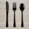 150pcs Black Disposable Cutlery Set – Heavy Duty Plastic Silverware ...
