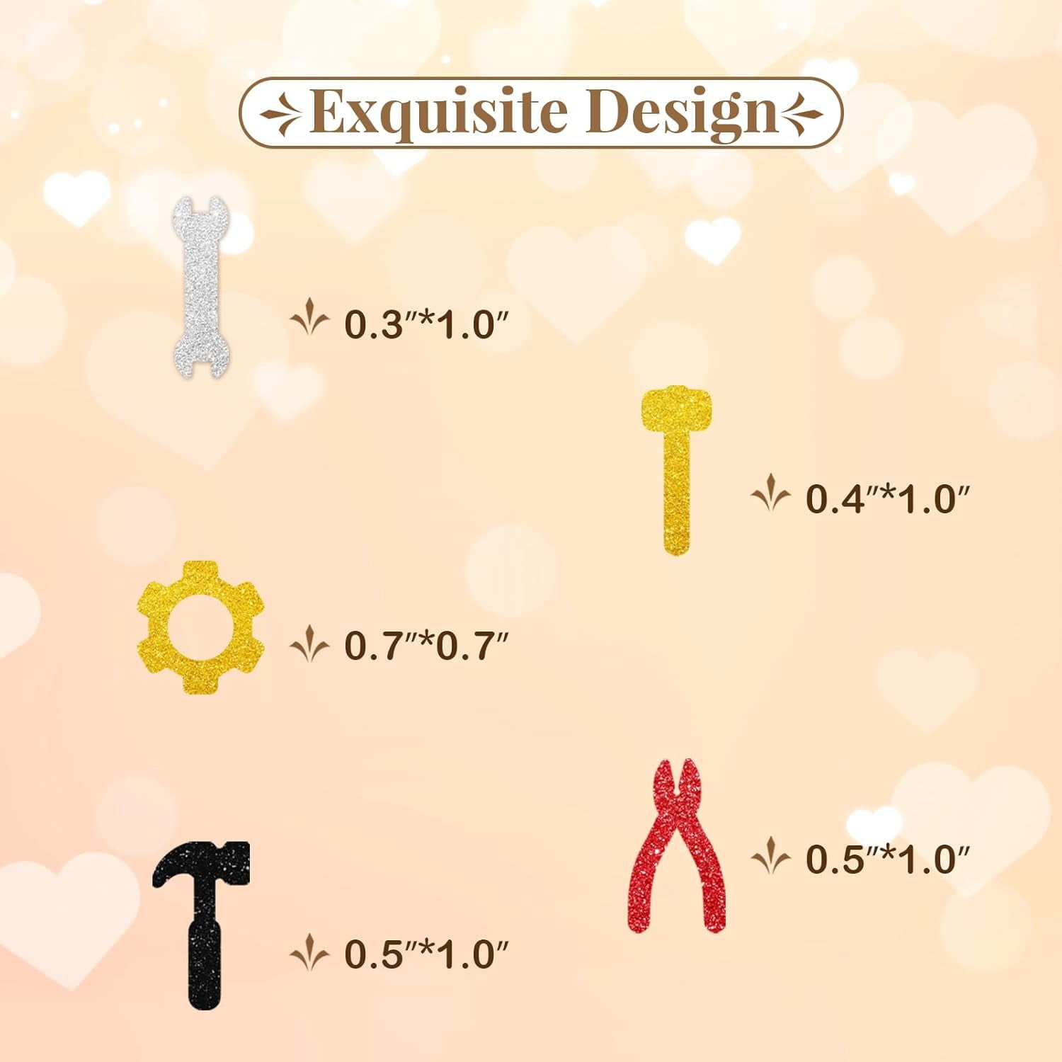 150pcs Construction Confetti, Tools Table Confetti, Black Glitter ...