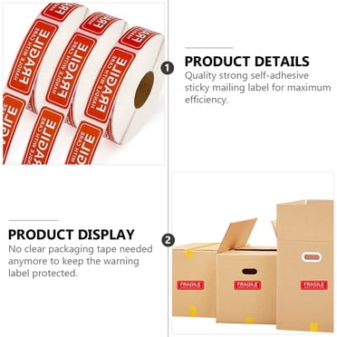 Universal UNV308383 3 in. x 5 in. Printed Message FRAGILE Handle with ...