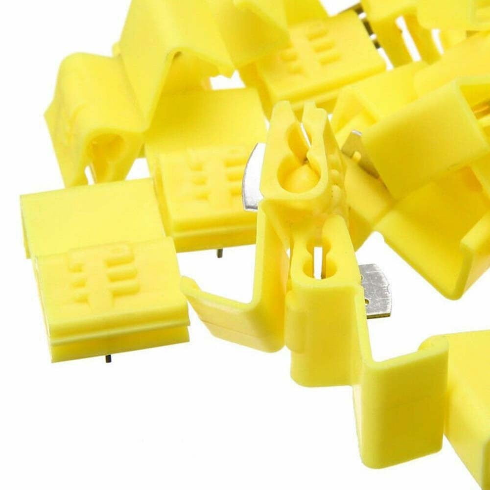 150pcs Lock Wire Cable Connectors Quick Splice Crimp Terminals T-type ...