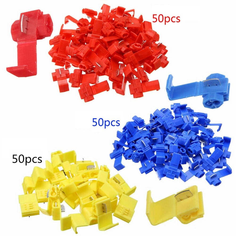 150Pcs Lock Wire Cable Connectors Quick Splice Crimp Terminals ...
