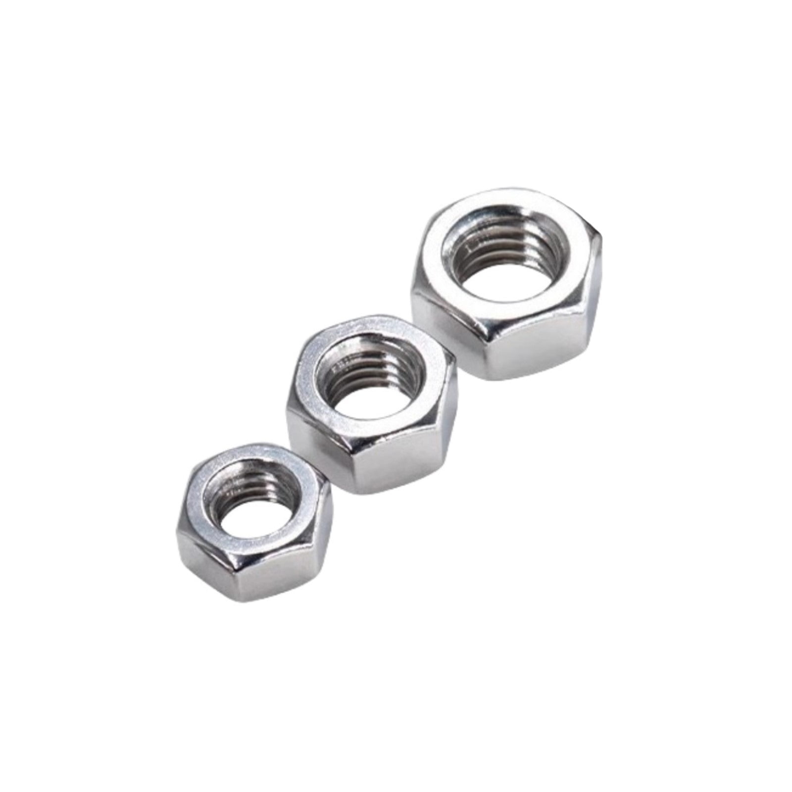 150pcs M6 M8 M10 Hex Nuts, 50pcs Each Size, 304 Stainless Steel Plain ...