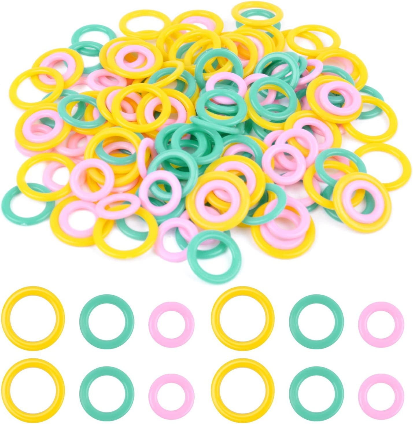 Walmart 150pcs Locking Stitch Markers Rings, Plastic Knitting ...