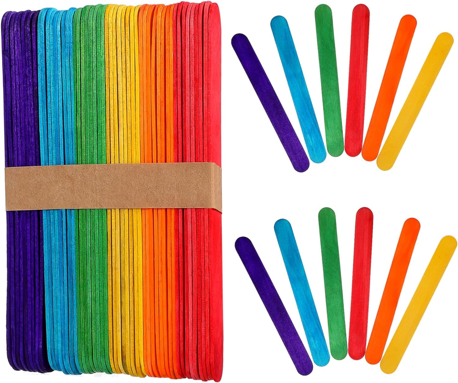 150pcs Popsicle Craft Sticks Tag Wooden Craft Sticks Modelling Wood ...