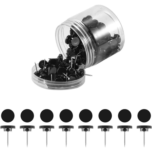 150pcs Push Pins, Plastic Head Thumb Tacks Steel Push Pins Big Head ...