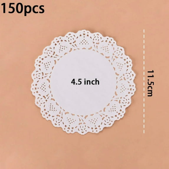 150pcs Round Paper Lace Doilies Party Decorative Tableware Placemats ...