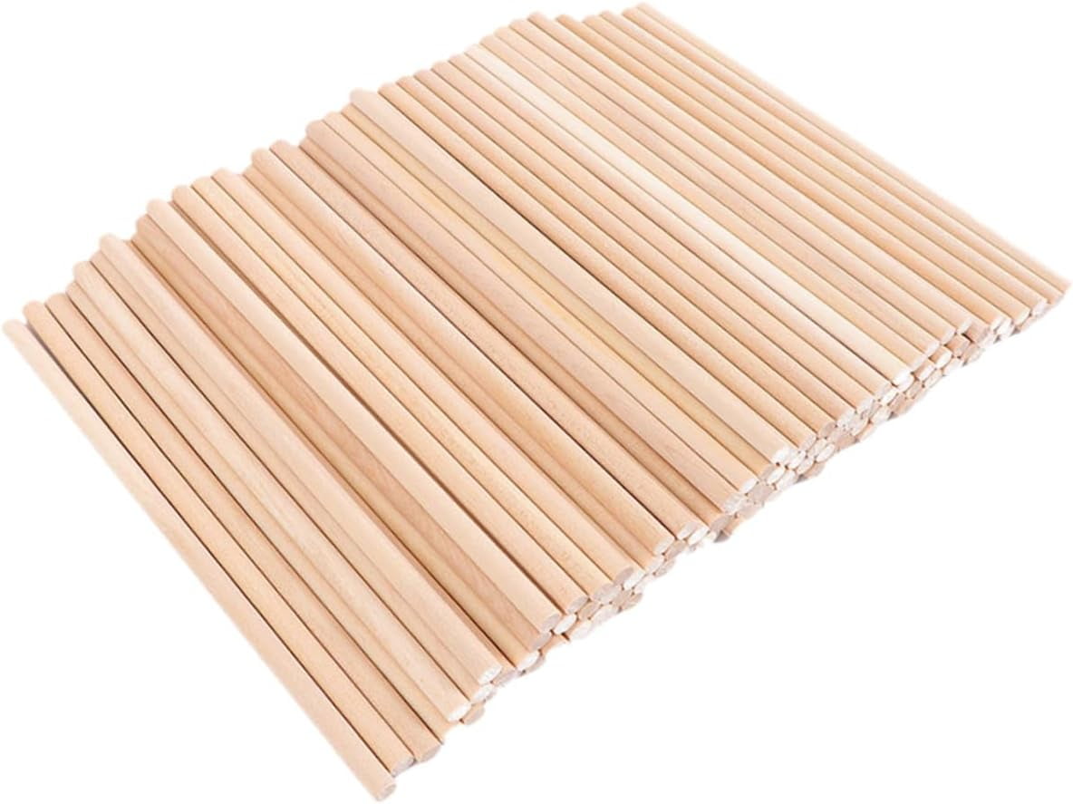 150pcs Round Stick Round Stick Craft Wood Craft for Kids Wooden Ice ...