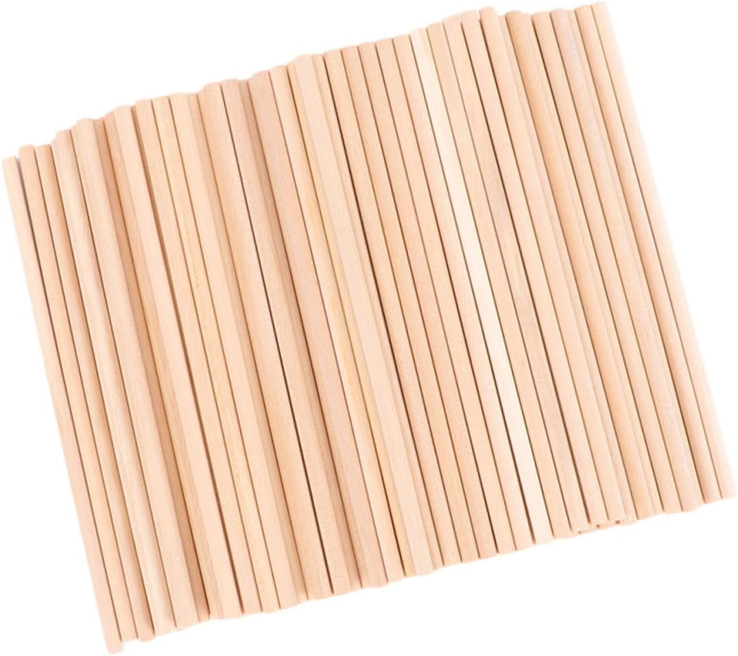 150pcs Round Stick Wooden Craft Sticks Wood Craft Sticks DIY Wooden ...