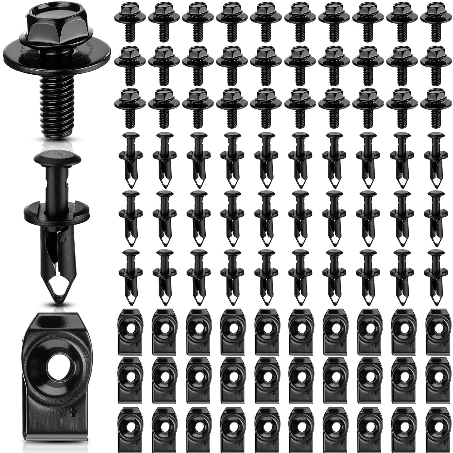 150pcs Universal Style Engine Under Cover Splash Shield Guard Body ...