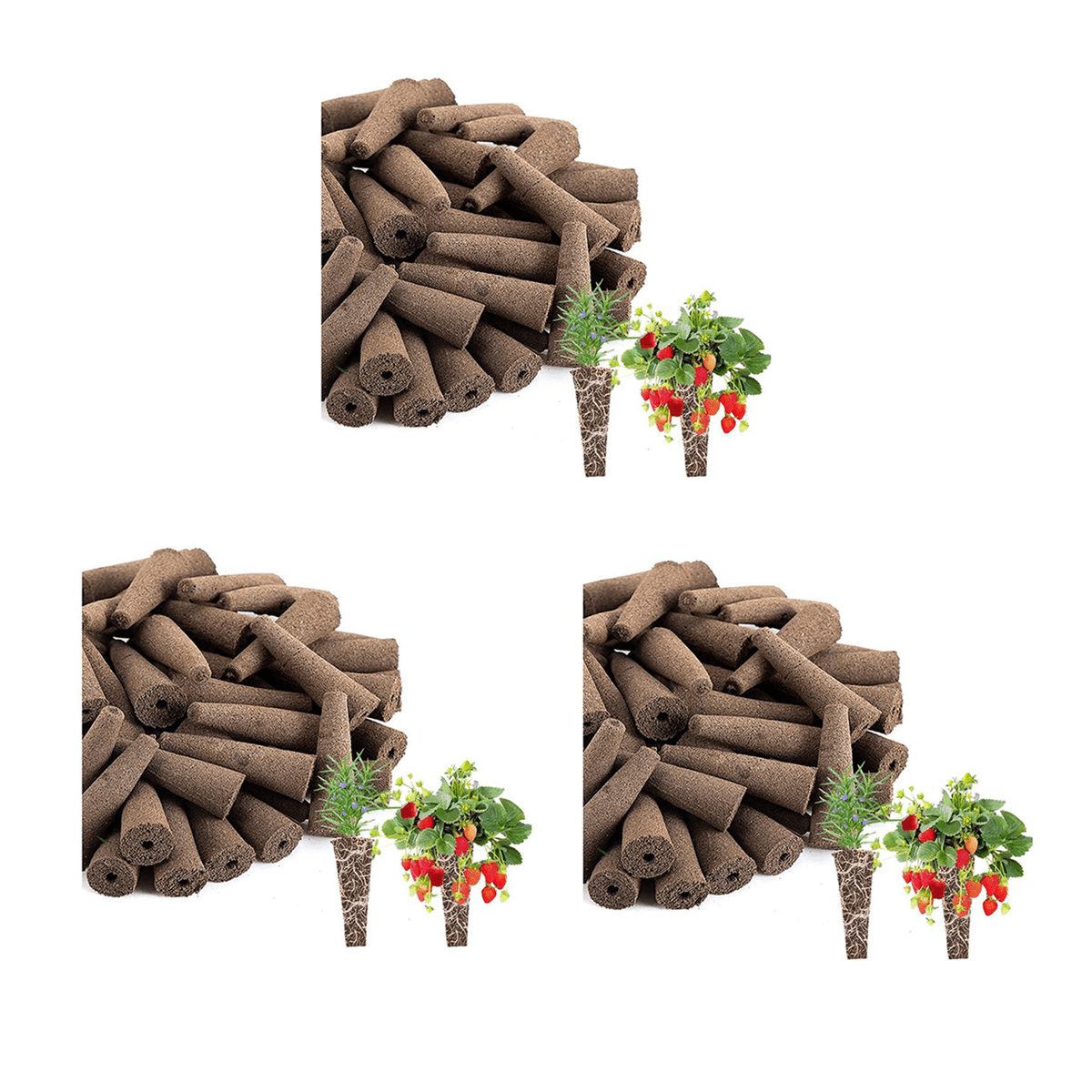 150x Grow Sponges for Use with , -Friendly Plant Growing Plugs Sponges ...