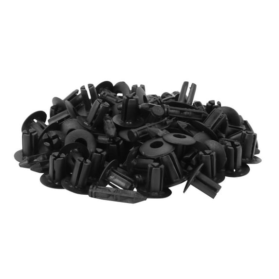 150x Plastic Rivet Bike Fairing Trim Panel Fastener Clips 6mm For Black ...