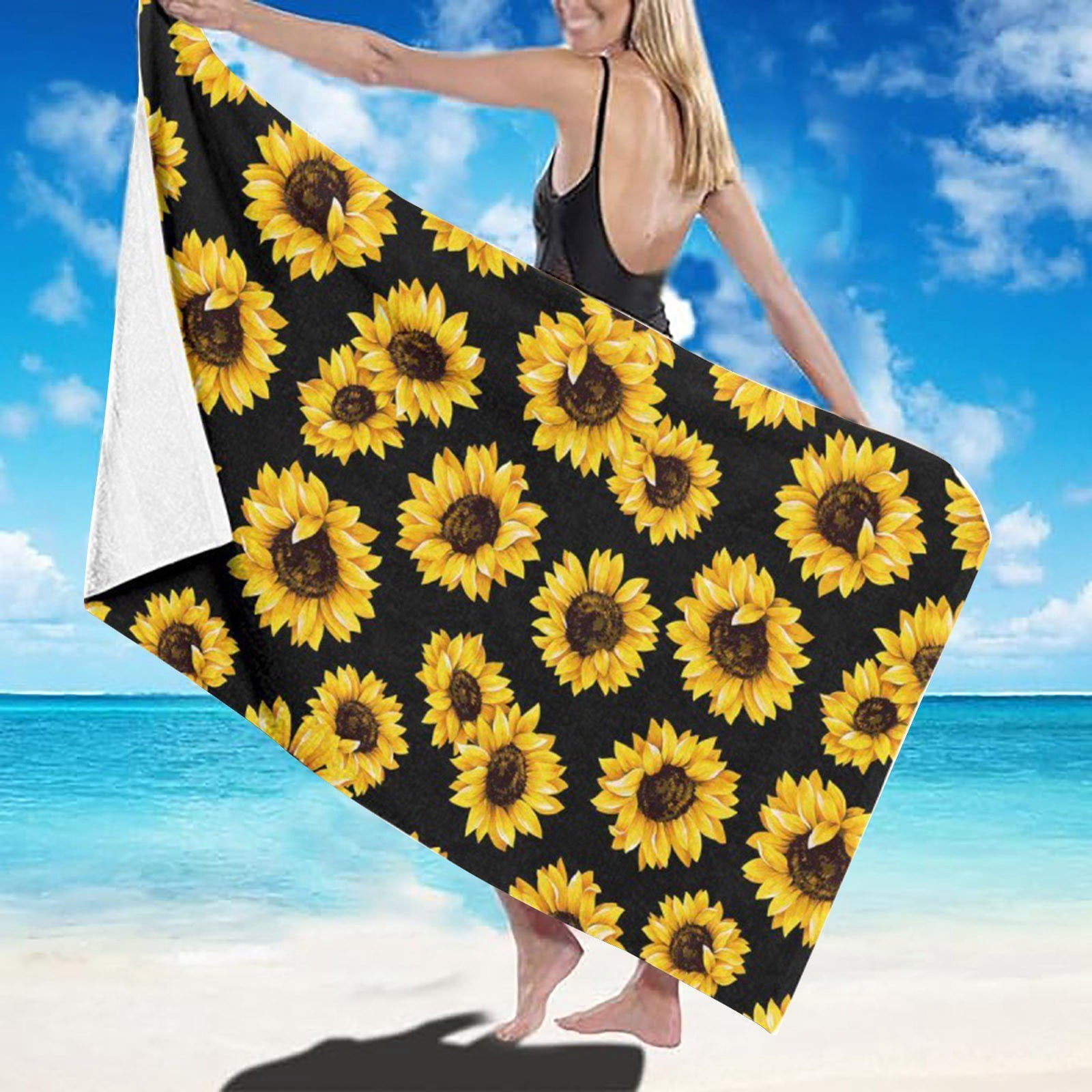 150x75cm Superfine Fiber Beach Towel With Cute Summer Pattern Swimming ...