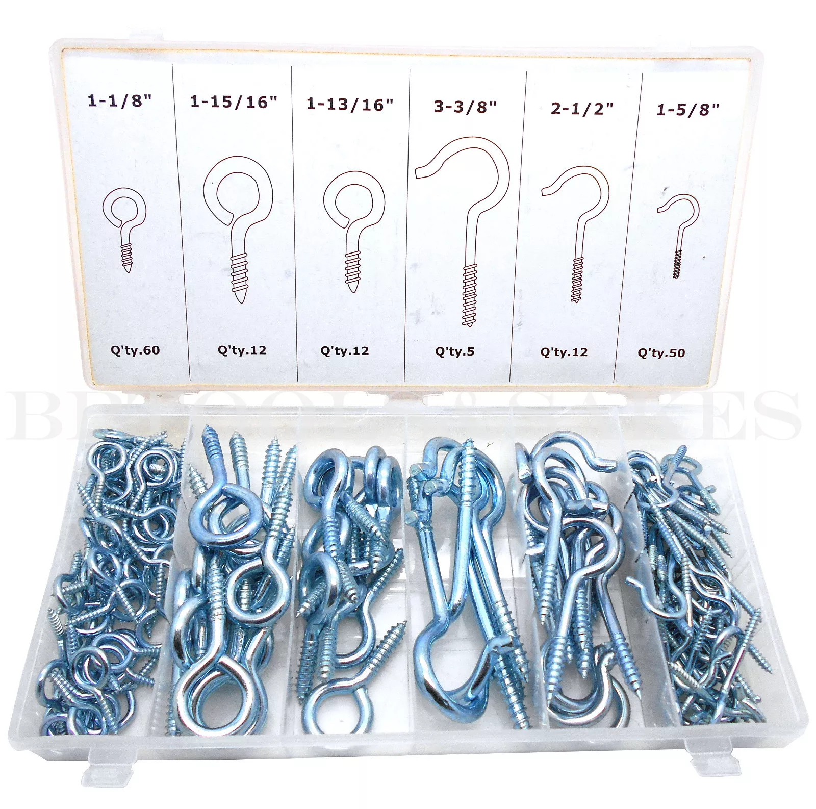 151 Pc Eye Bolt Assortment Set Eyelet Hook Assorted Eye Screw - Walmart.com