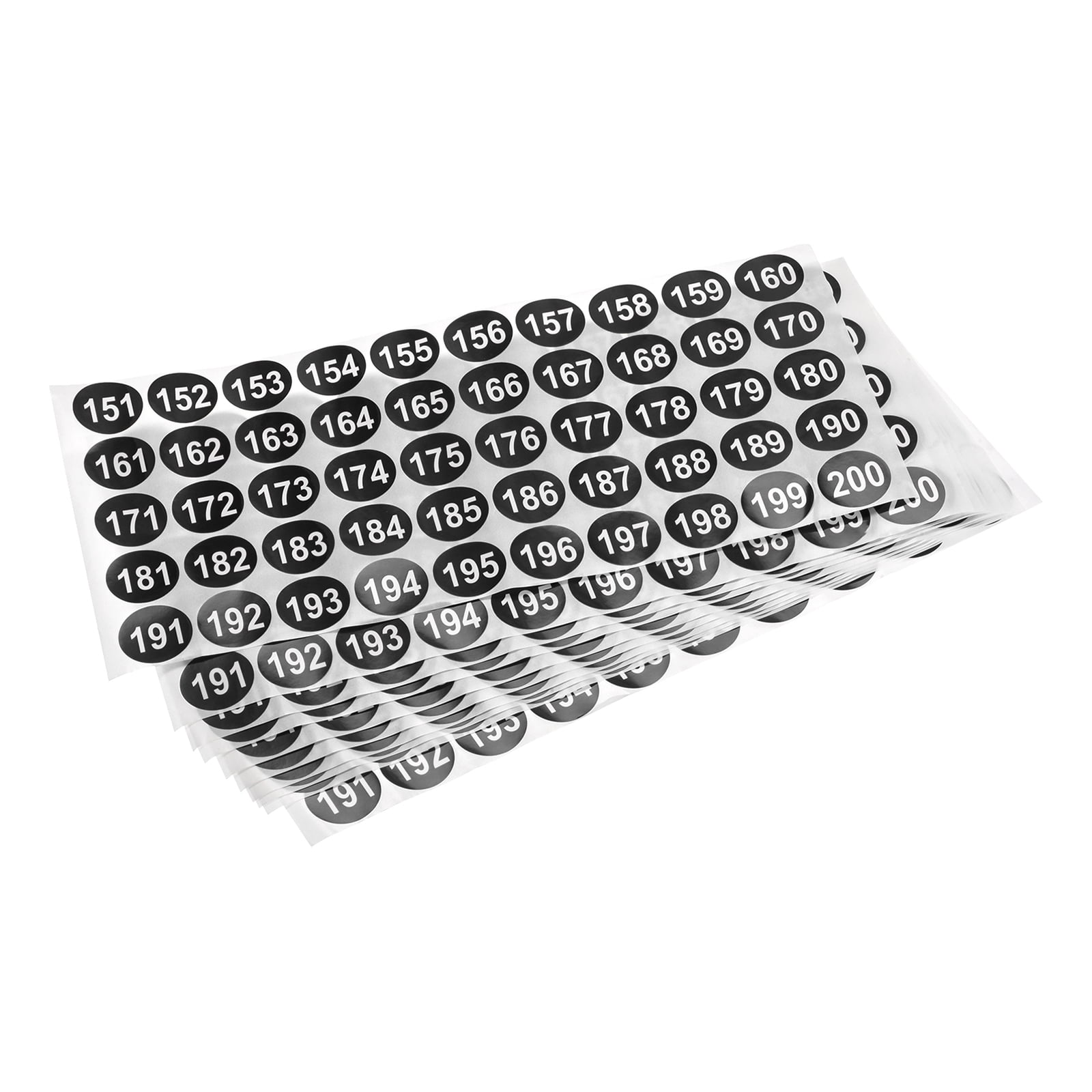 151 to 200 Number Stickers Number Label Self Adhesive Marked Sticker ...