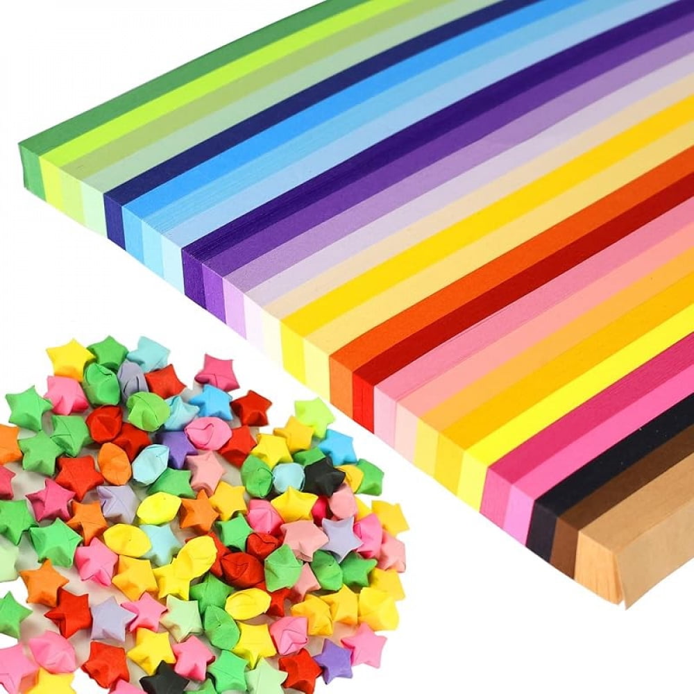 1512 Sheets Origami Star Paper Strips 27 Assortment Color Paper Star ...