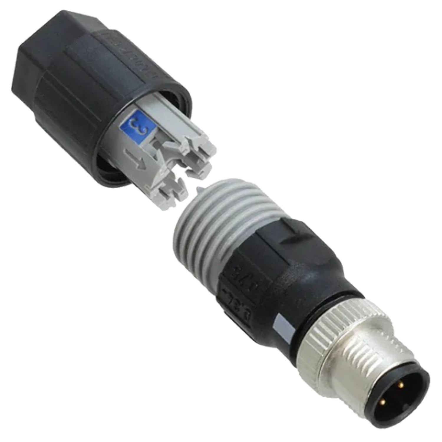 1521591 Circular 4 Position Connector Plug, Male Pins IDC - Walmart.com