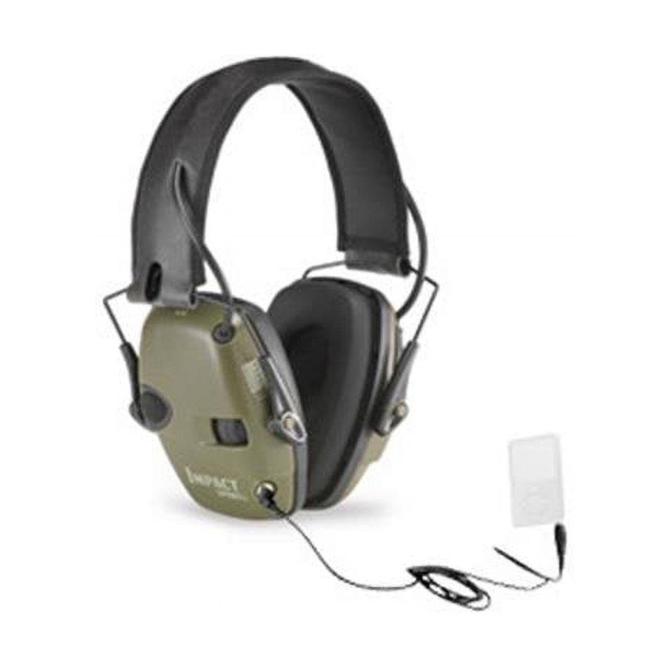 1526 Impact Sport Earmuff Green Electronic Folding - Walmart.com
