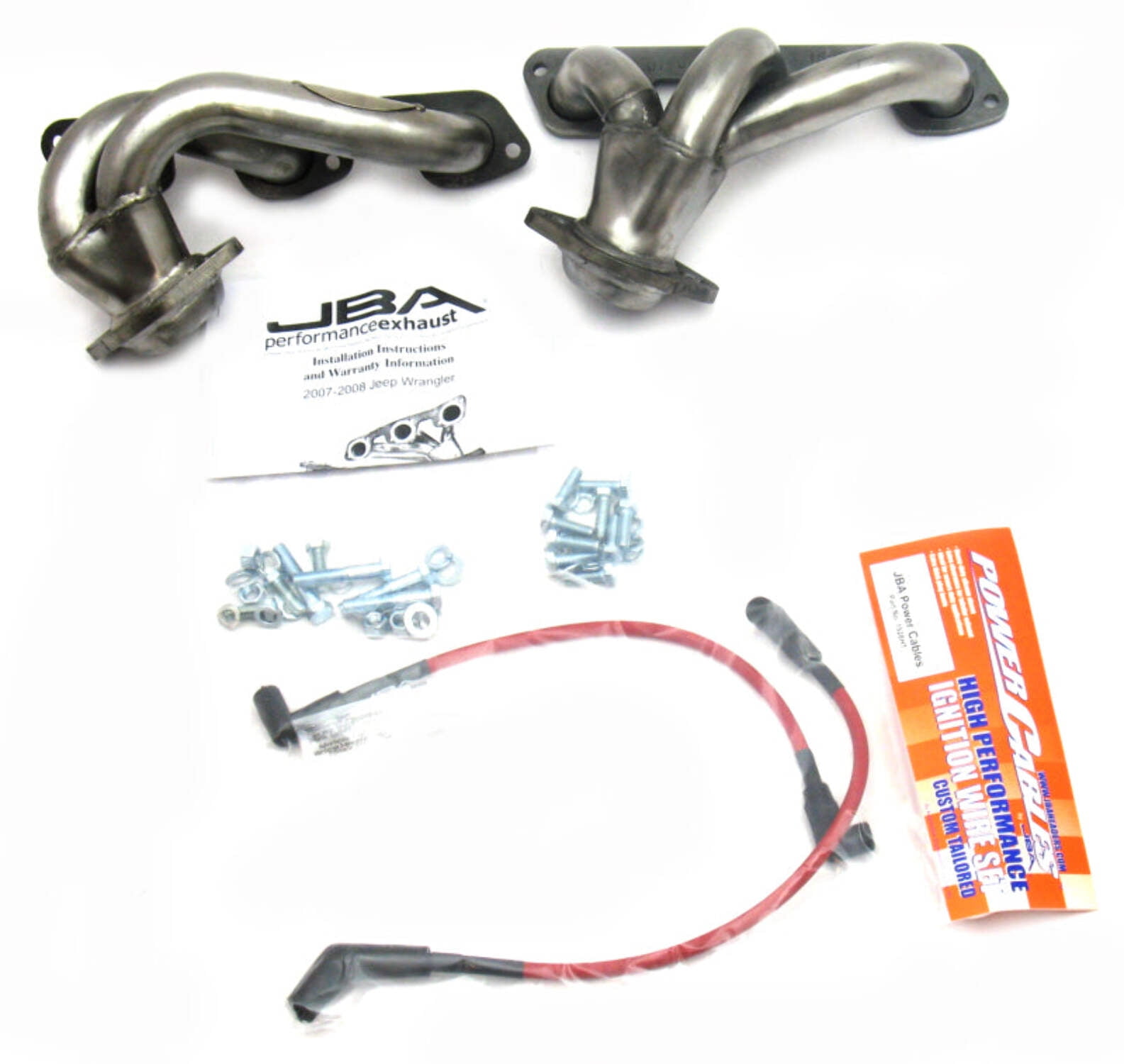[1528S]JBA Cat4Ward Headers.JBA 07-11 Jeep 3.8L V6 1-1/2in Primary Raw ...